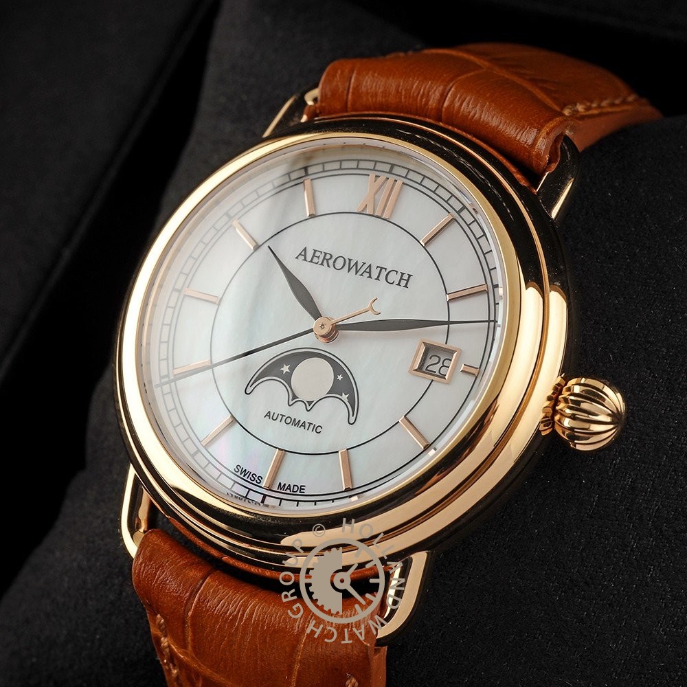 Aerowatch 1942 77983-RO02 1942 Moon phase Watch • EAN: 7640806201190 • hollandwatchgroup.com