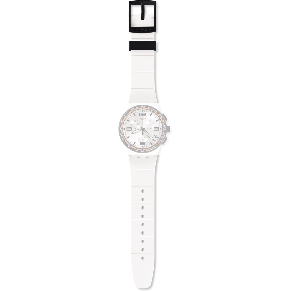 Swatch Plastic - New Chrono - SUS ASUSW405 SUSW405 White Blades Strap ...