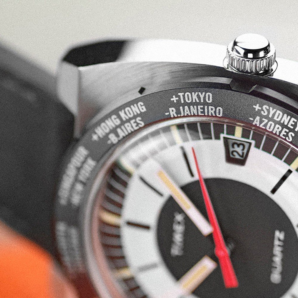 Timex Q TW2V69500 Q World Time Ring Reissue Watch • EAN: 194366283129 ...